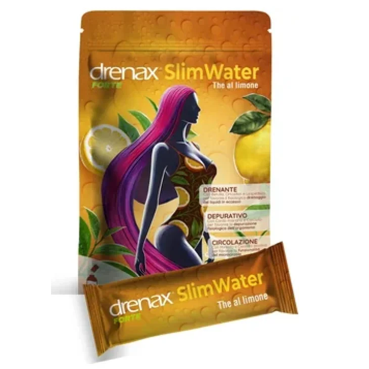 Drenax Forte Slim Water The al Limone Integratore Drenante 24 Bustine Effervescenti